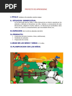 Proyecto Los Animales | PDF | Aprendizaje | Entorno natural