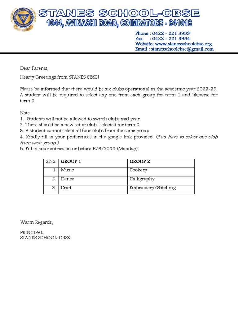 Club Selection Guide for Parents | PDF