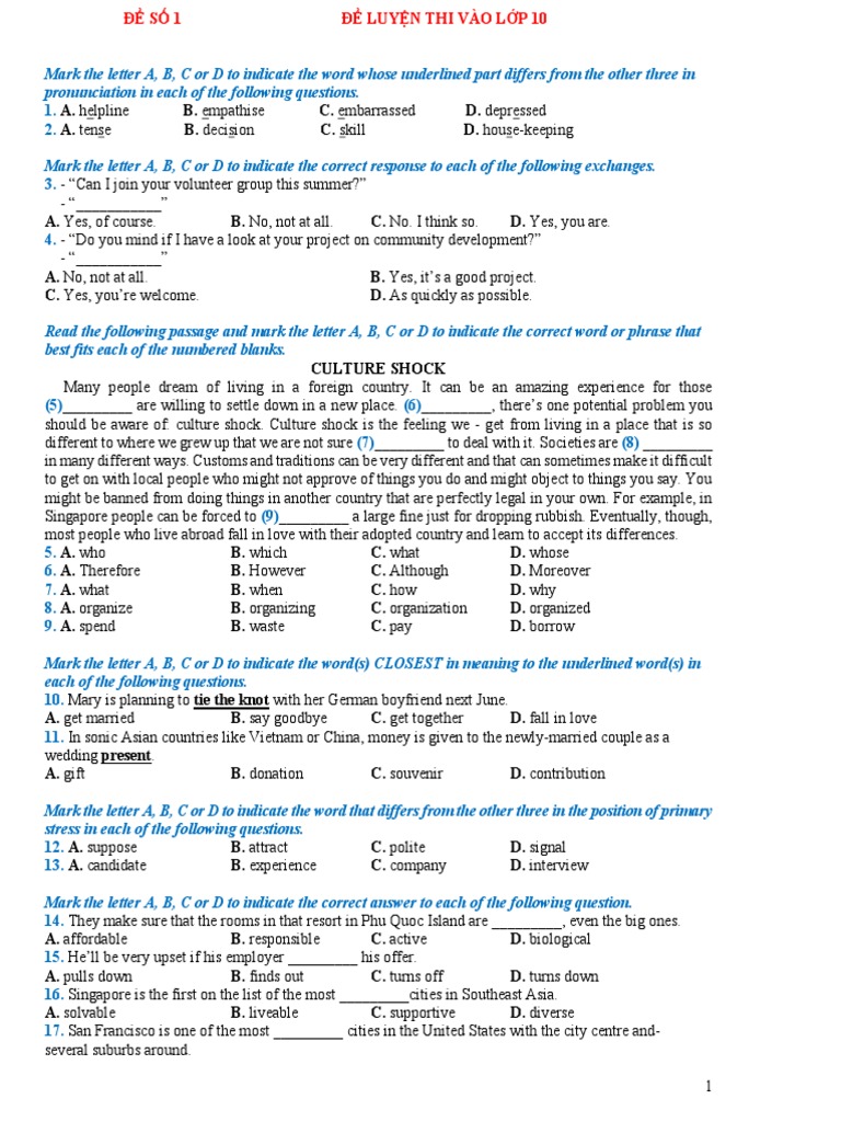 Grade 10 Exam Practice Questions | PDF | Cost Of Living | Homework