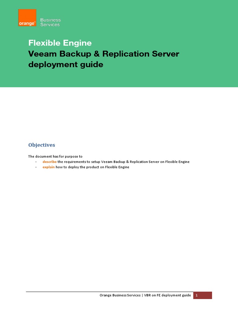 Veeam Backup Replication On Flexible Engine Deployment Guide | PDF | Microsoft Sql Server | Backup