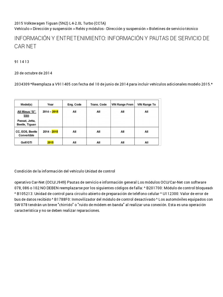 Infotainment - Car Net Service Guidelines and Information (Relays and ...