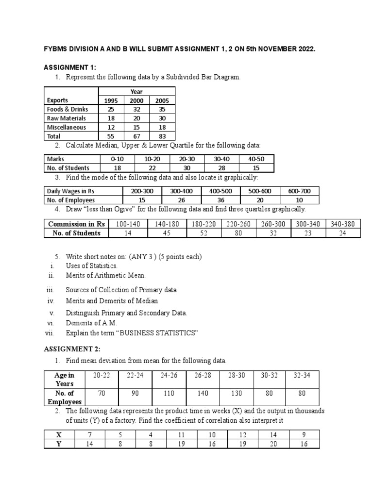 ASSIGNMENT | PDF | Statistics | Statistical Analysis