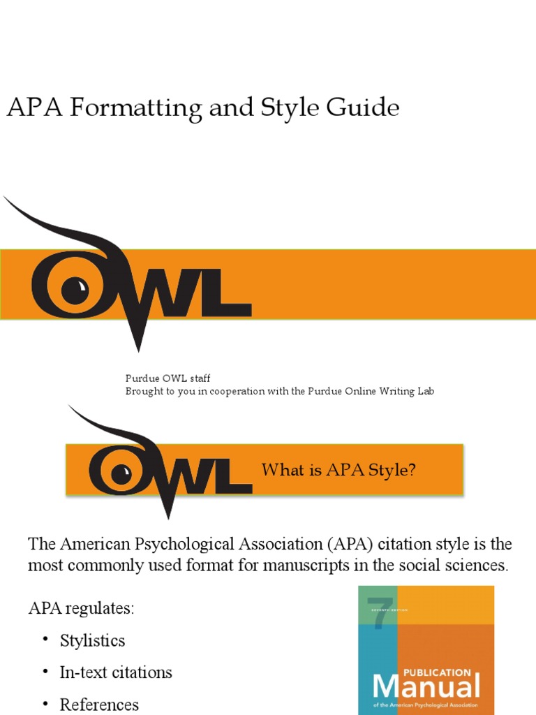 Purdue Owl APA | PDF | Apa Style | Citation