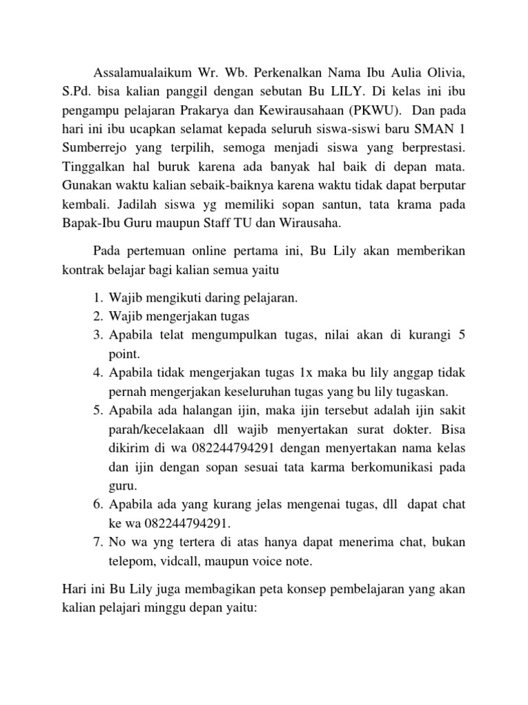 Peta Konsep Perkenalan Diri Siswa | PDF | Pengembangan Diri
