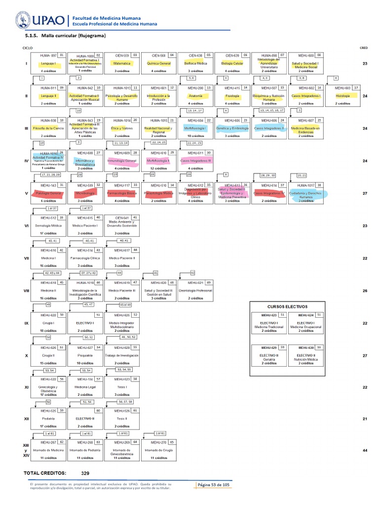 Malla Curricular Medicina Upao | PDF