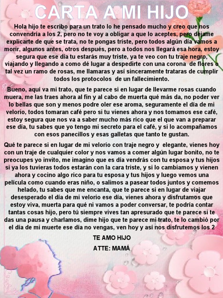 Carta A Mi Hijo | PDF