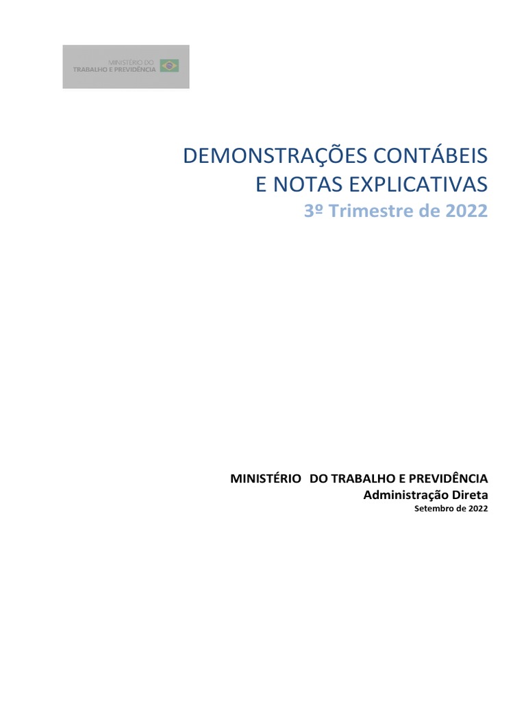 Nota Explicativa Adm | PDF | Contabilidade | Balancete