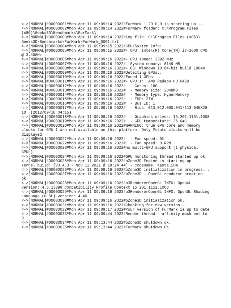 FurMark 0001 | PDF | Graphics Processing Unit | Computer Related Introductions