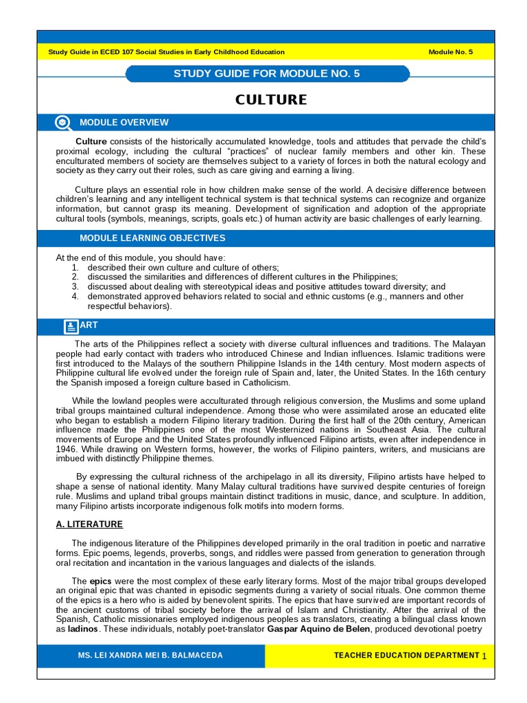 Module - 5 SOCIAL STUDIES | PDF | Indian Cuisine | Corazon Aquino