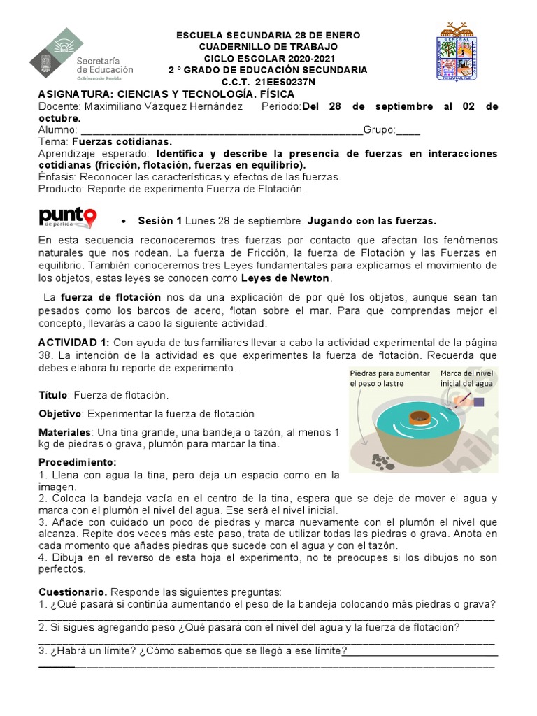 Cuadernillo de Fisica Semana 6 | PDF | Fuerza | Las leyes del ...