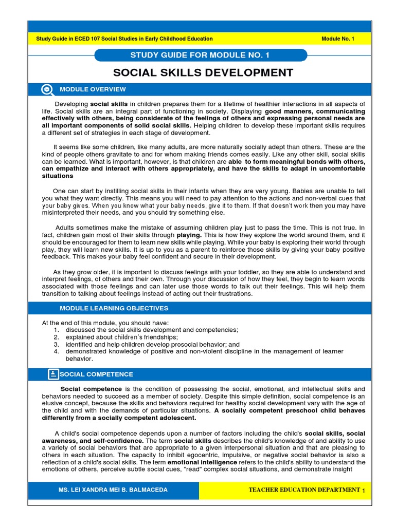 Eced 107 | PDF | Socialization | Friendship