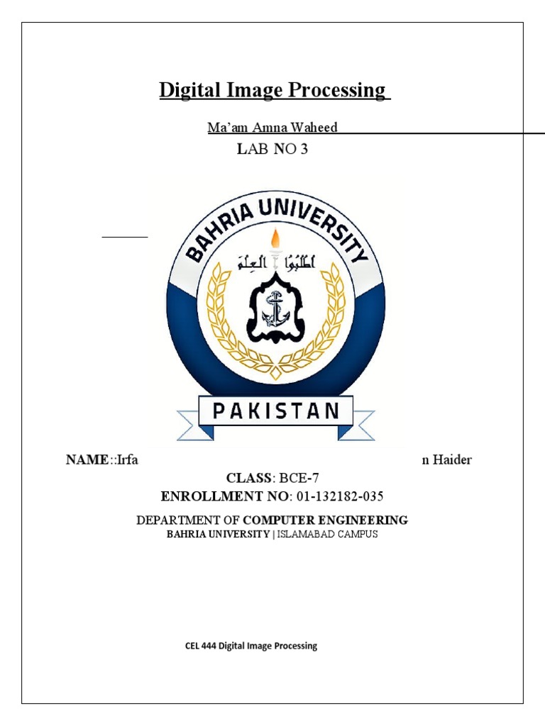 Dip Lab 3 | Download Free PDF | Computer Vision | Multidimensional Signal Processing
