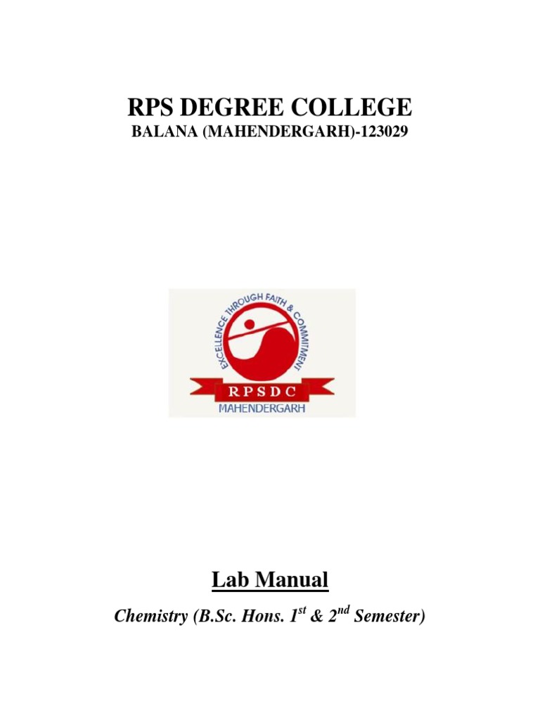 Rps Degree College: Lab Manual | PDF | Adsorption | Viscosity