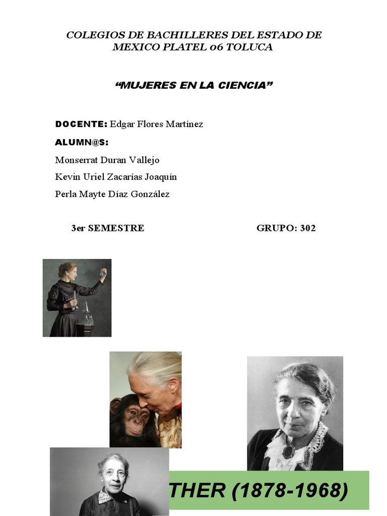 Mujeres de La Ciencia | PDF | Marie Curie | Science