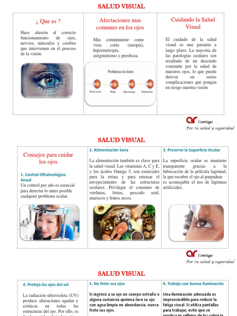 Folleto Campaña Salud Visual | PDF | Ojo humano | Percepción visual