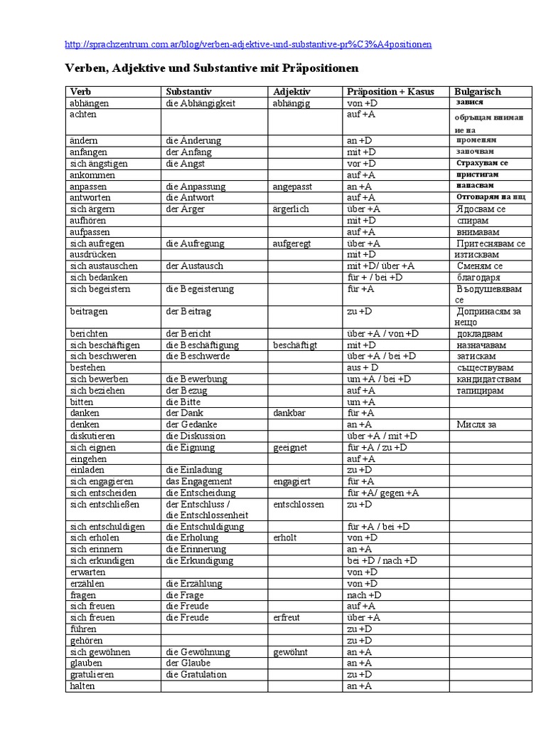 +rektioion - Verb, Substantiv, Adjektiv | PDF