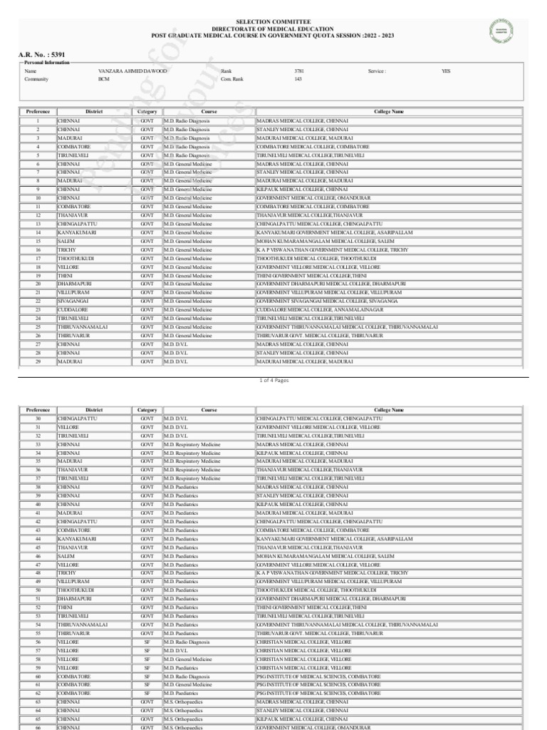 5391_CHOICE_LIST | PDF | Doctor Of Medicine | Medicine