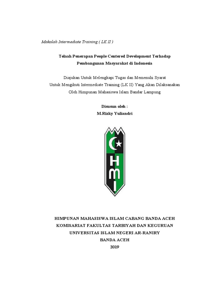 Makalah Lk 2 Lampung Mrizky Yuliandri Hmi Cab Banda Aceh Pdf 