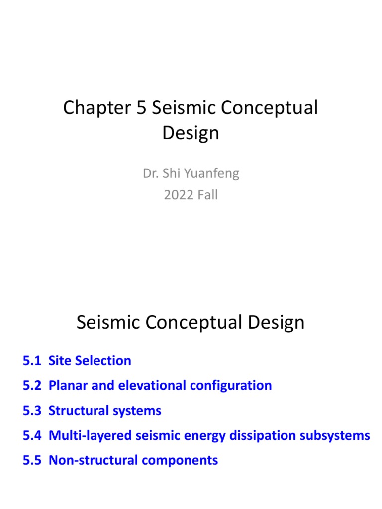 Seismic Conceptual Design | PDF | Earthquake Engineering | Earthquakes
