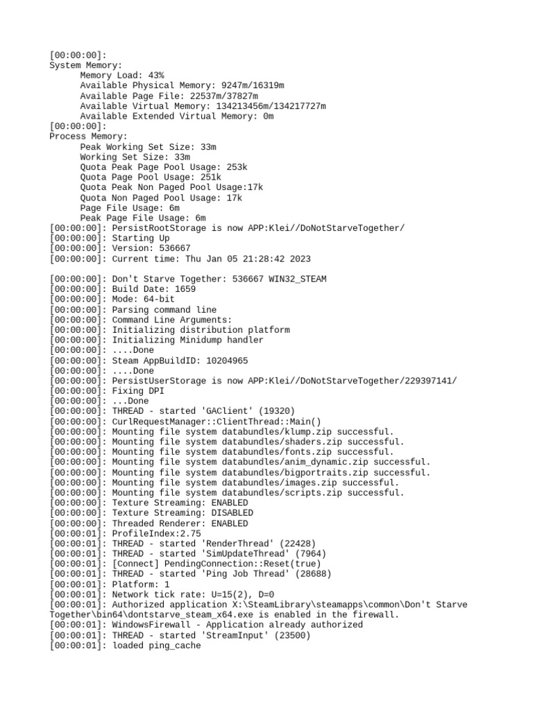 Client - Log - 2023 01 05 21 55 21 | PDF | Computing | Computer ...