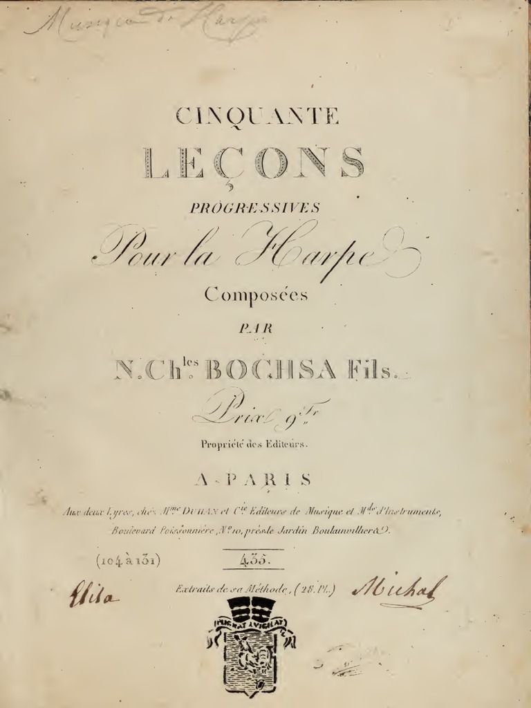 Bochsa 50 Lessons | PDF