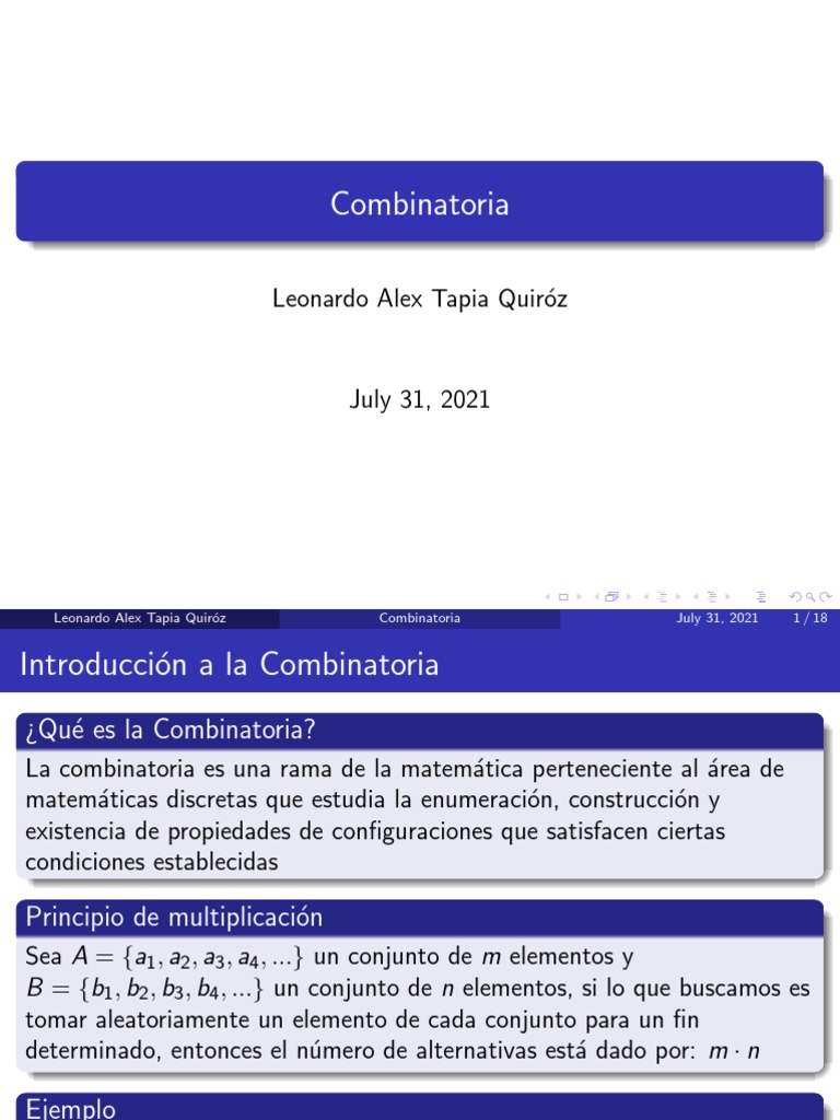 Combinatoria | PDF | Combinatoria | Permutación
