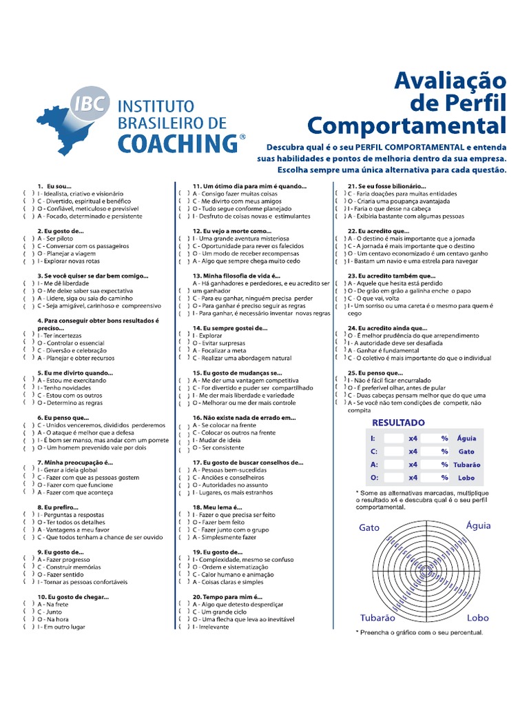 Teste - Perfil Comportamental | PDF