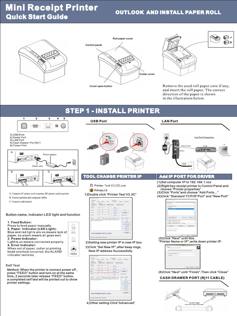 User Manual POST Printer | PDF | Printer (Computing) | Office Equipment