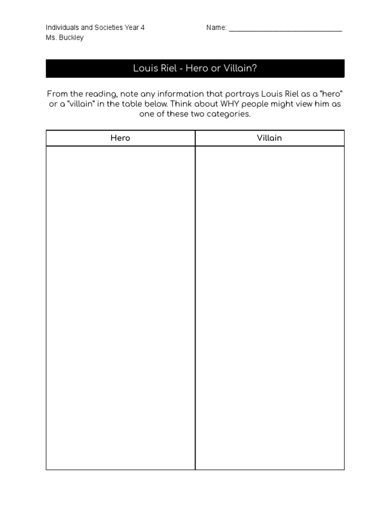 Louis Riel - Hero or Villain | PDF | Social Science