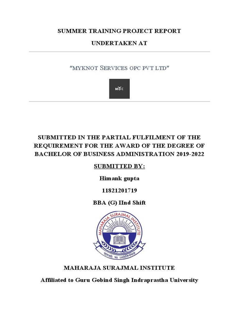 Summer Training Project Report | PDF | Search Engine Marketing ...