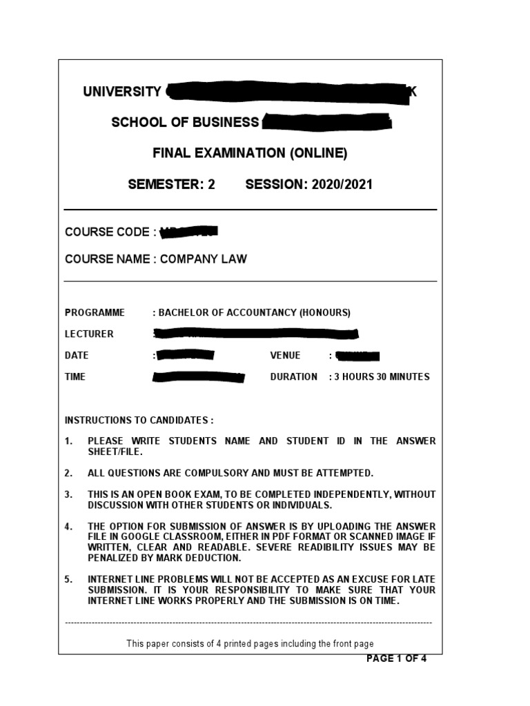 Companies Act Exam Review | PDF | Liquidation | Business Law