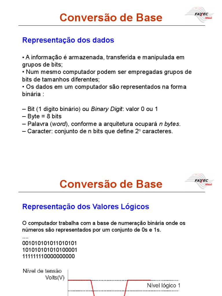 Conversão de Bases | PDF | Mordeu | Byte