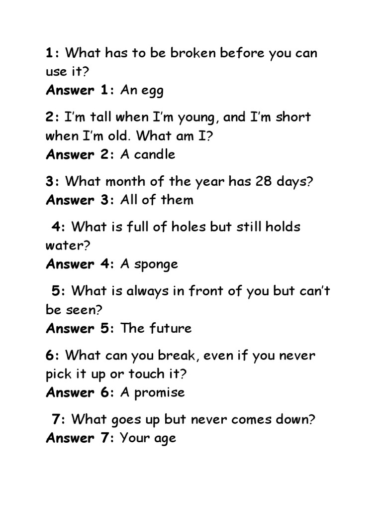 Easy Riddles | PDF