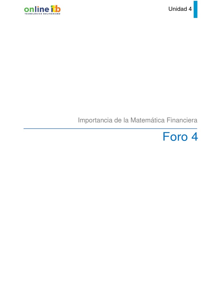Importancia de Matemática Financiera | PDF