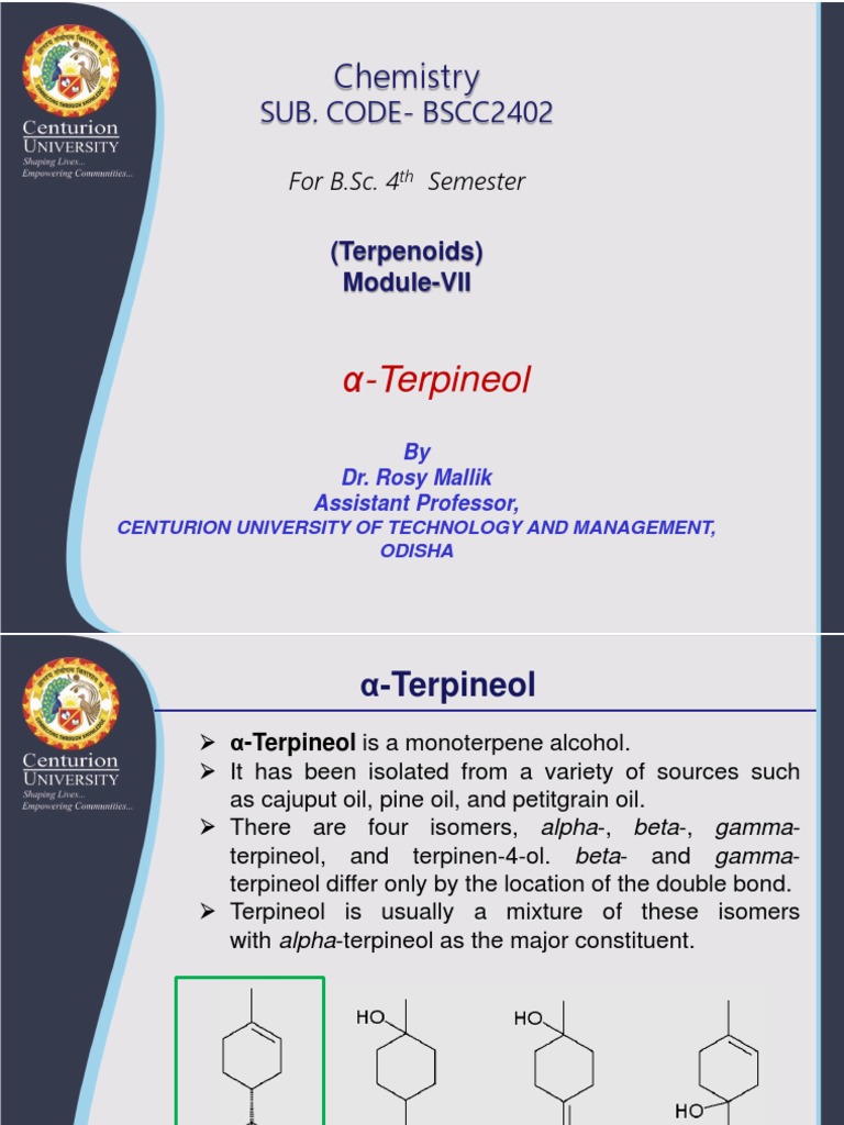Structural Elucidation of α-Terpineol | PDF | Chemistry | Organic Chemistry