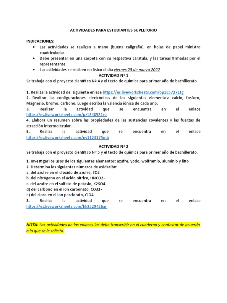 Actividades para Estudiantes Supletorio | PDF | Arte