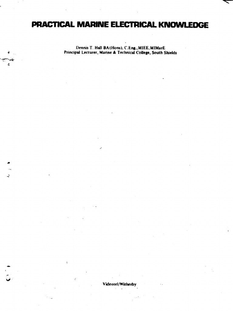 Practical Marine Electrical Knowledge | PDF