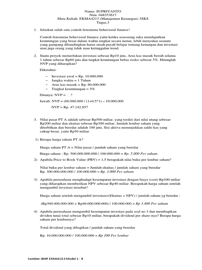EKMA4213 Tugas.3 SUPRIYANTO | PDF