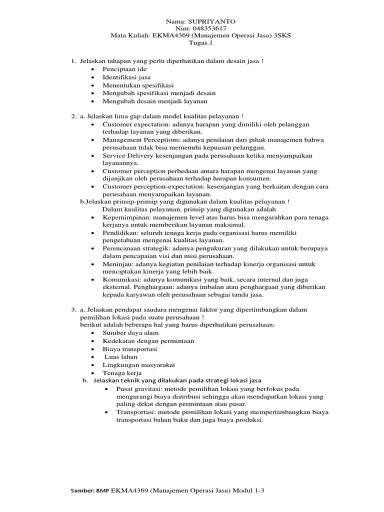 EKMA4369 Tugas.1 SUPRIYANTO | PDF