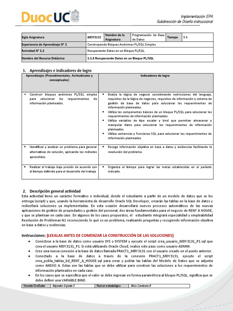 1 - 1 - 3 - Actividad Recuperando Datos en Un Bloque PLSQL | PDF | Pl ... 1 - 1 - 3 - Actividad Recuperando Datos en Un Bloque PLSQL | PDF | Pl ...