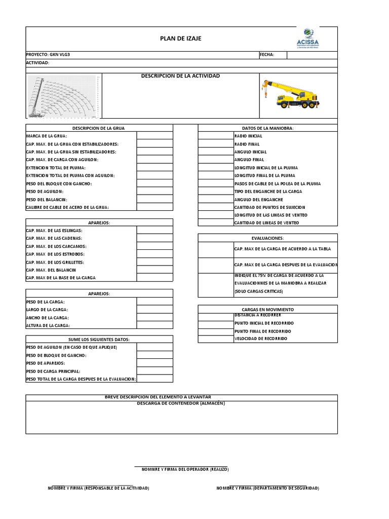 Plan de Izaje - 104448 | PDF