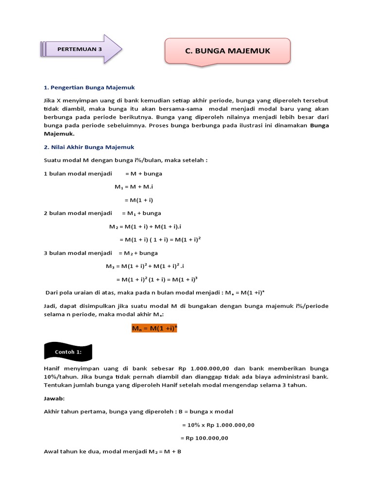 Menghitung Bunga Majemuk dalam Berbagai Kondisi | PDF