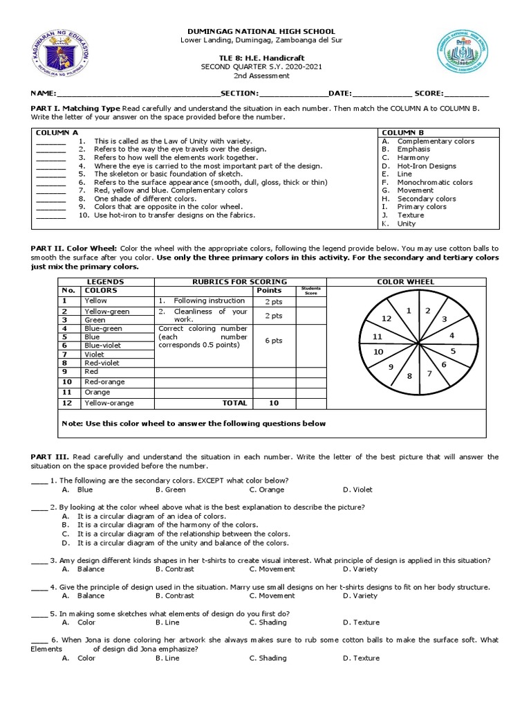 Tle Q2-2 | PDF | Color | Vision