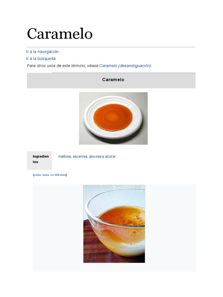 Caramelo | PDF | Caramelo | Azúcar