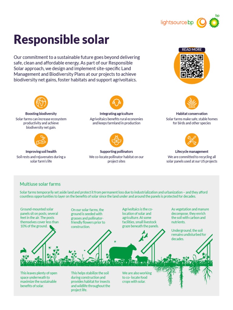 Lightsource BP Resposible Solar Approach | PDF | Agriculture | Biodiversity