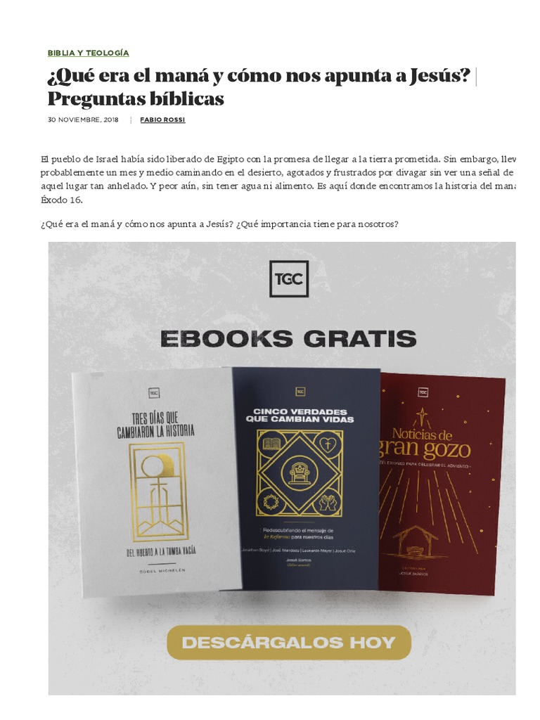 El maná en el desierto y su significado profético: apuntando a Jesús ...