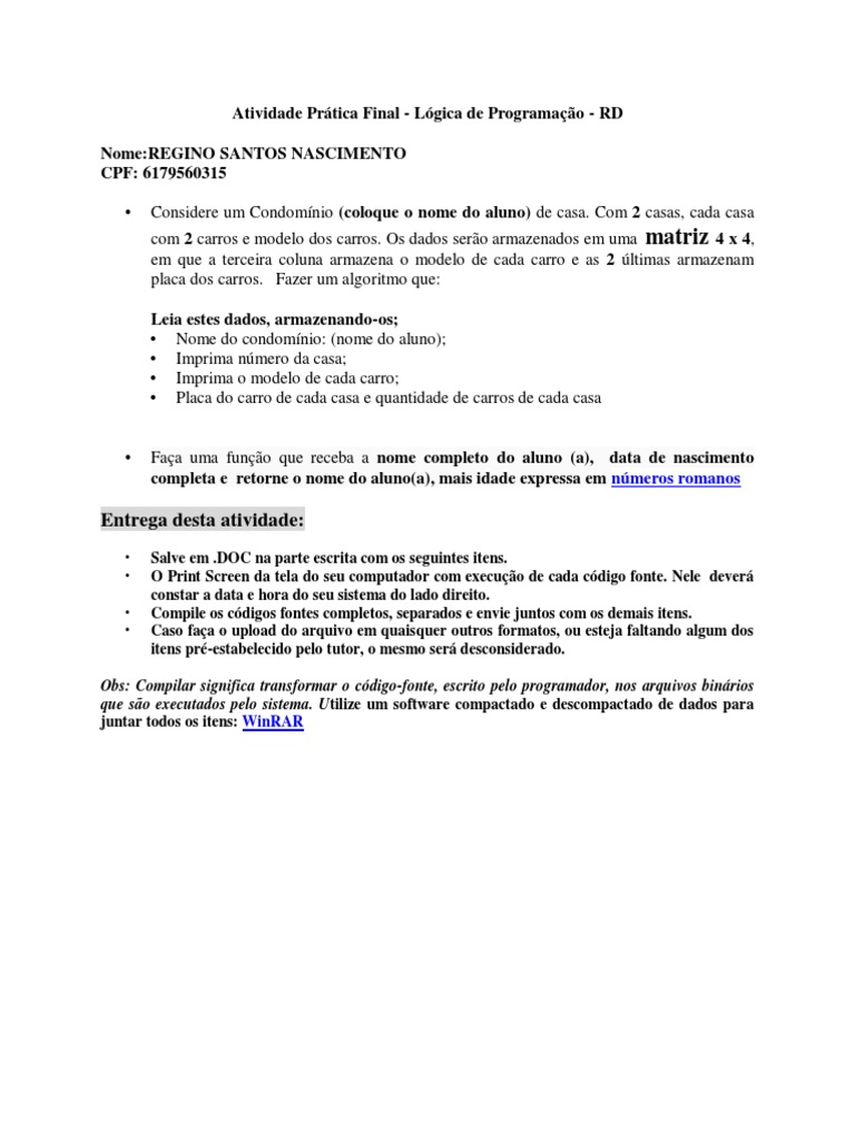 Atividade Final | PDF