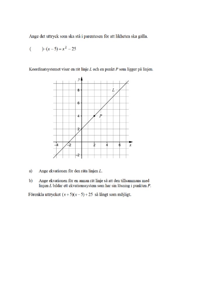 Swedish Math Test | PDF