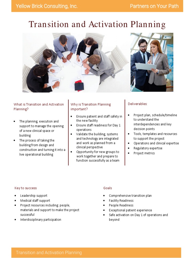 Transition & Activation Planning Guide | PDF | Consultant | Logistics