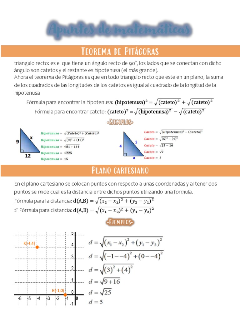Math Notes | PDF | Triángulo | Funciones trigonométricas